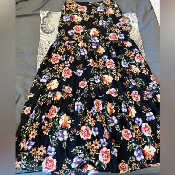 Skirts | Floral Multicolor Maxi Skirt | Poshmark